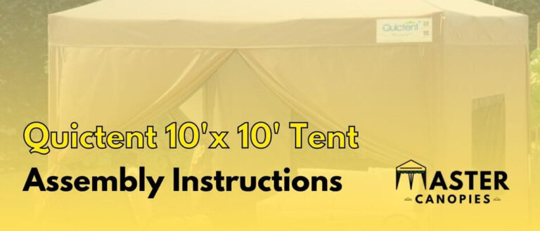 Quictent 10’x 10’ Canopy Tent Assembly Instructions: Full Guide